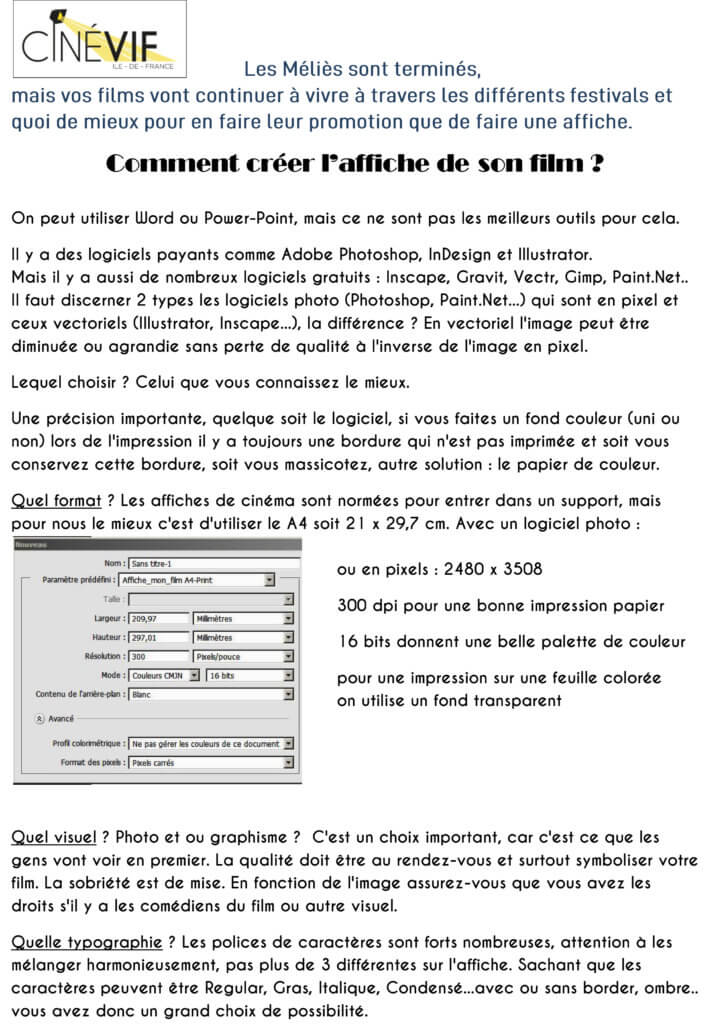 Créer votre Affiche - Cinevif